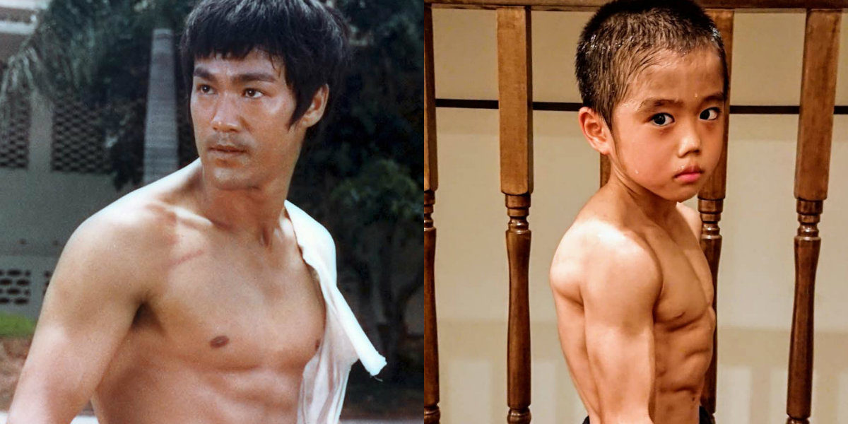 'Mini Bruce Lee' chama a atenção ao imitar lenda das artes marciais